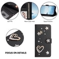 Decase for iPhone 16e/17e Shockproof Phone Case,Rhinestone Heart Flower ...
