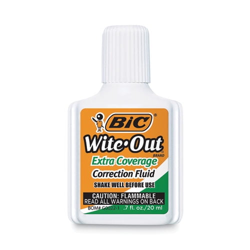 Wite-Out Extra Coverage Correction Fluid, 20 Ml Bottle, White, 1/dozen ...