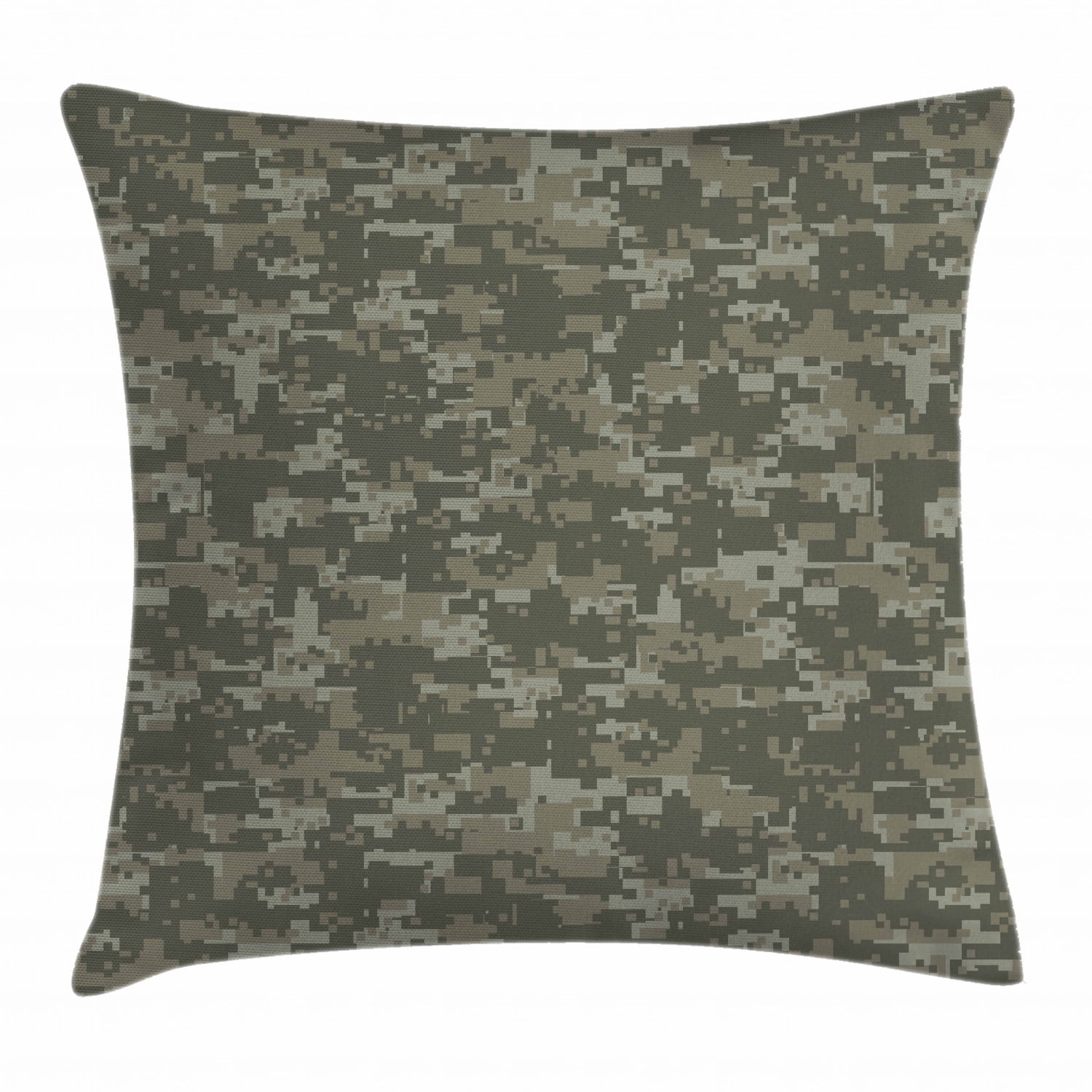 Camouflage Throw Pillow Cushion Cover, Monochrome Military Attire ...