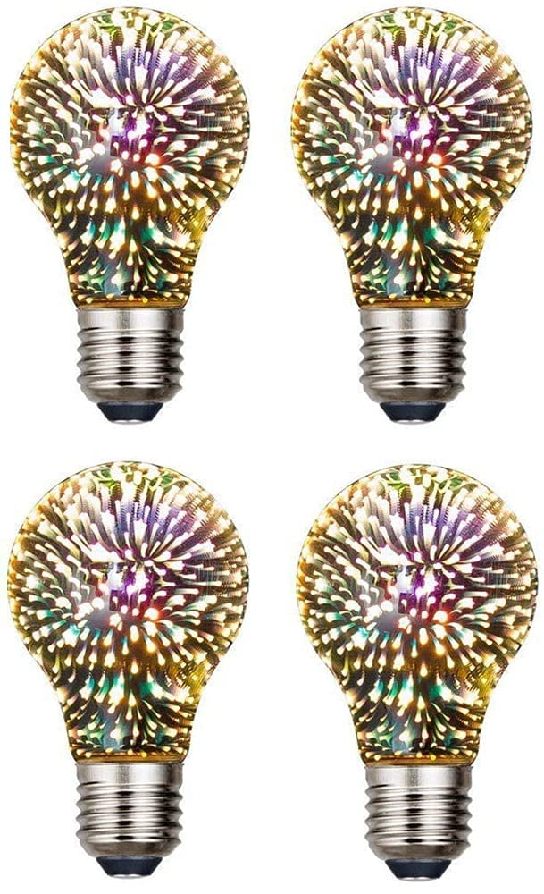 LINLIN 3D Firework Bulb Starry Light Bulb E27 AC 85-220V 4W Retro ...
