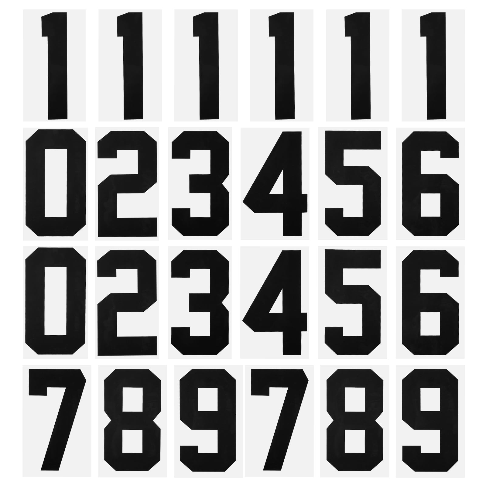 Uxcell Iron on Numbers 0 to 9 Heat Transfer 8" Black Single Number 24 ...