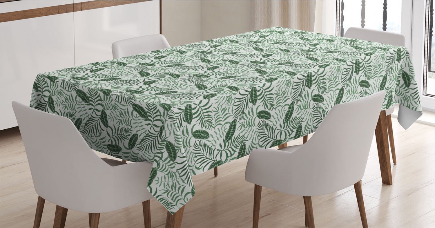 Tropical Tablecloth, Jungle Banana Palm Leaves and Exotic Foliage ...