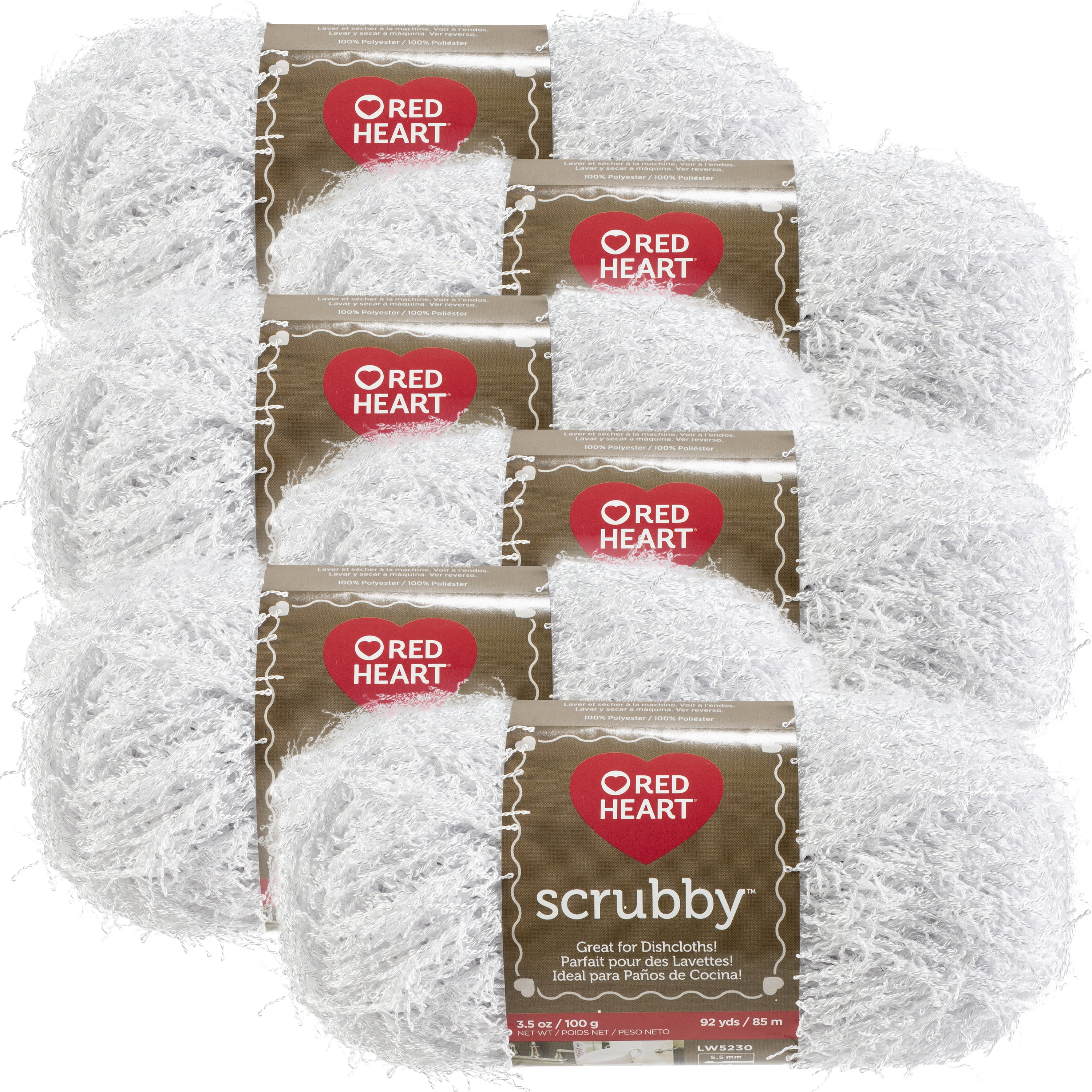 Red Heart Scrubby Yarn -Coconut, Multipack Of 3 - Walmart.com