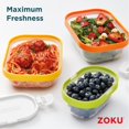 Food Storage Containers with Lids, Set of 2 Reusable Airtight 1.5-Cup ...