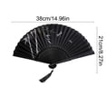 E Vintage-Style Folding Fan Durable Silk Hand Fan With Sturdy Wood ...