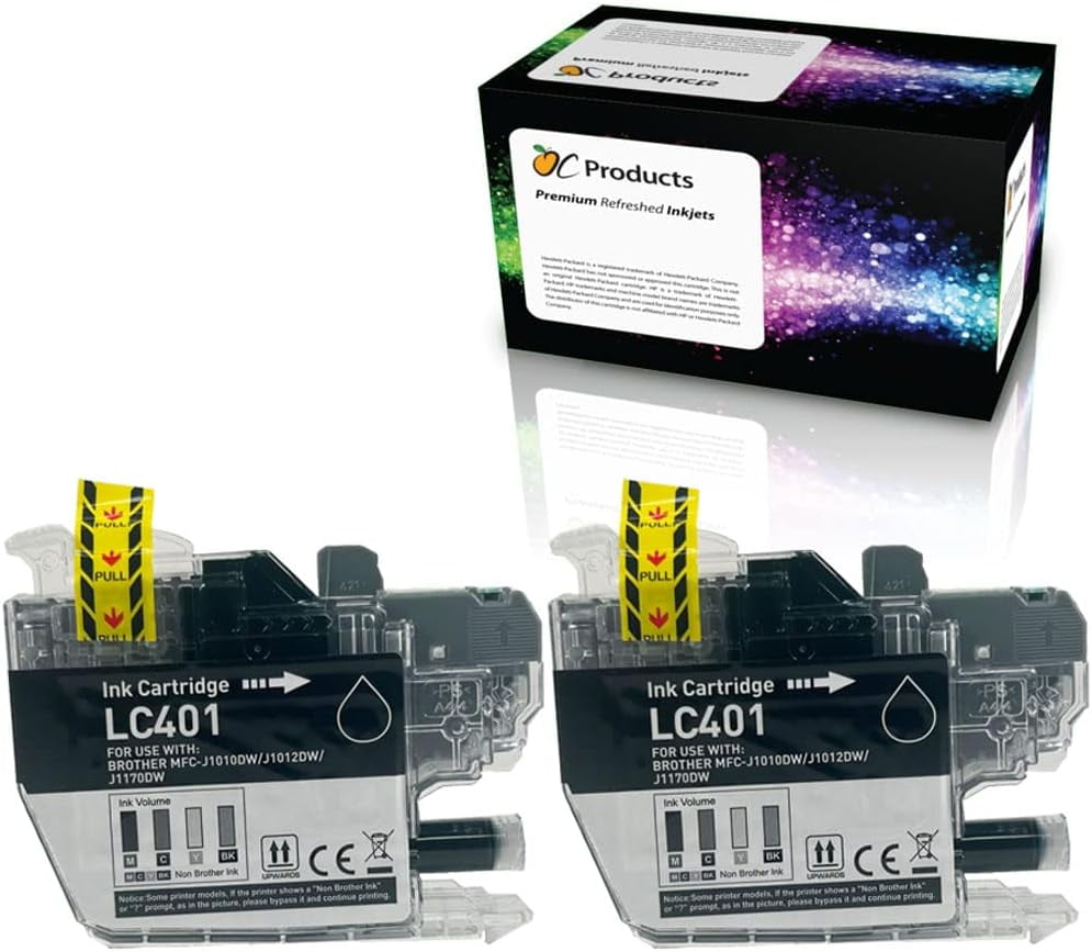 OCProducts Compatible Ink Cartridge Replacement for Brother LC401 2 ...