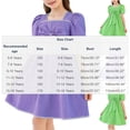 Babcutegg Elegant Solid Color Princess Dress With Square Neck Bow ...