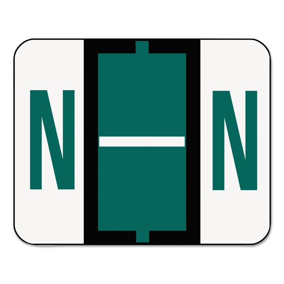 Smead A-Z Color-Coded Bar-Style End Tab Labels Letter M Light Green 500 ...