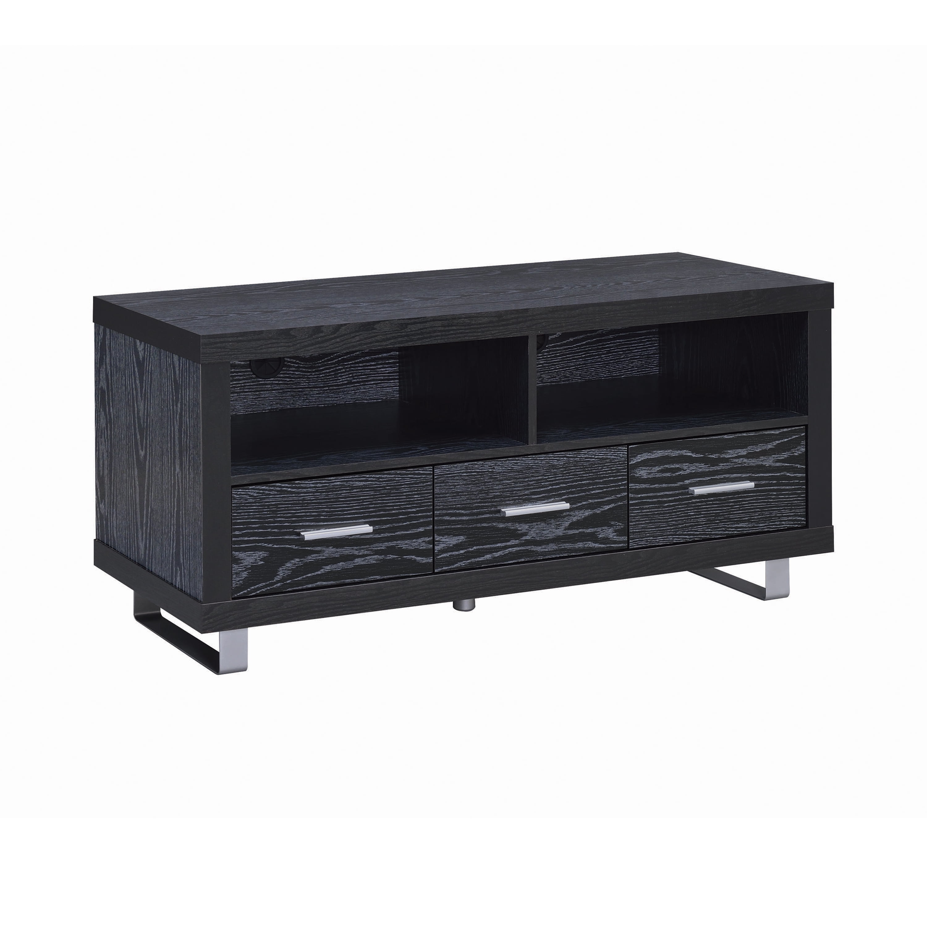 48" 3-drawer TV Console Black Oak - Walmart.com