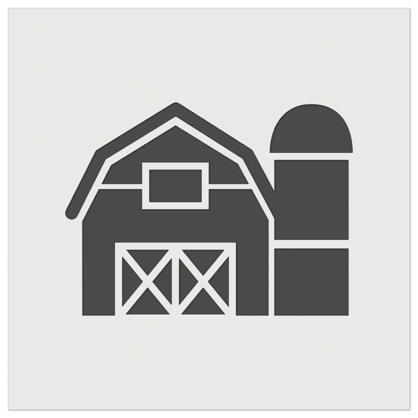 Farm Barn with Silo DIY Cookie Wall Craft Stencil - 9.0 Inch - Walmart.com
