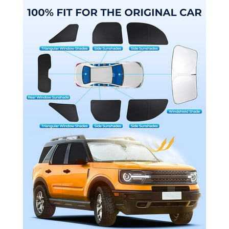 for Dodge RAM 1500 2019-2024 Car Window Shades, 6pcs Privacy Sun Shade ...