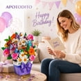 Birthday Card, Butterfly Cards with Music and Light, Flower Bouquet ...