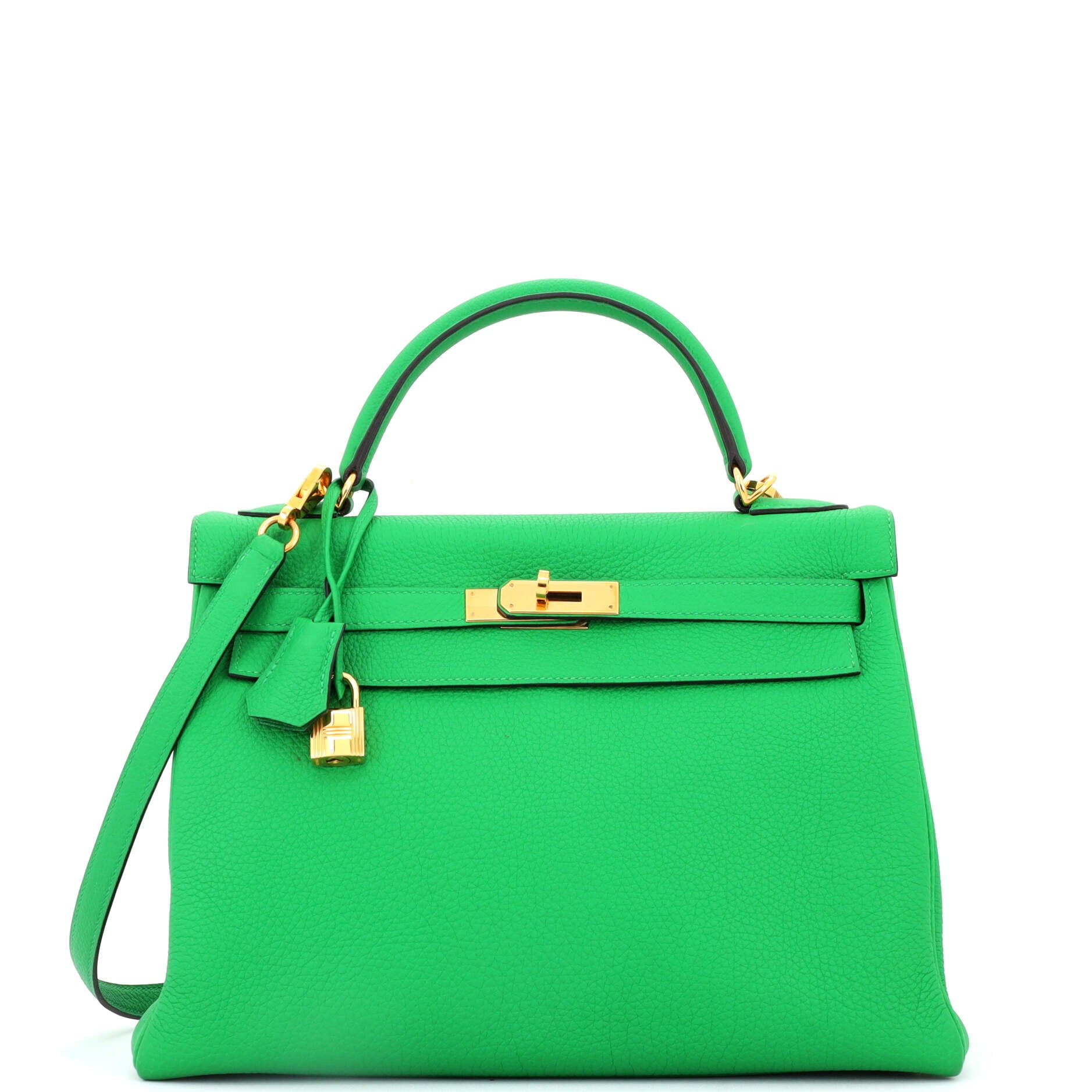 Pre-Owned Kelly Handbag Bamboo Togo with Gold Hardware 32 By Rebag ...