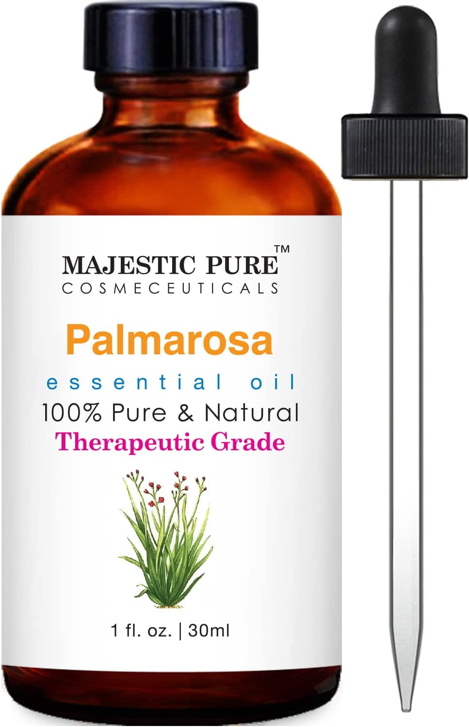 Majestic Pure Palmarosa Essential Oil, 1 fl oz - Walmart.com
