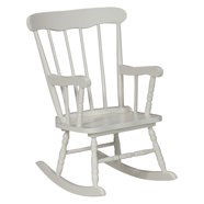 Gift Mark Kids Mission Style Ladder Back Rocking Chair with Upholstered ...