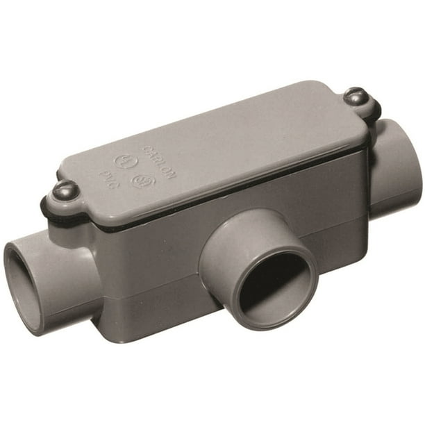 Carlon E983D-CTN Rigid IMC Conduit Body, 1/2 in, T, 4 cu-in, PVC ...