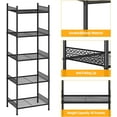 Free Shipping! 5 Tier Wire Shelving Unit Metal Storage Organizer Rack ...