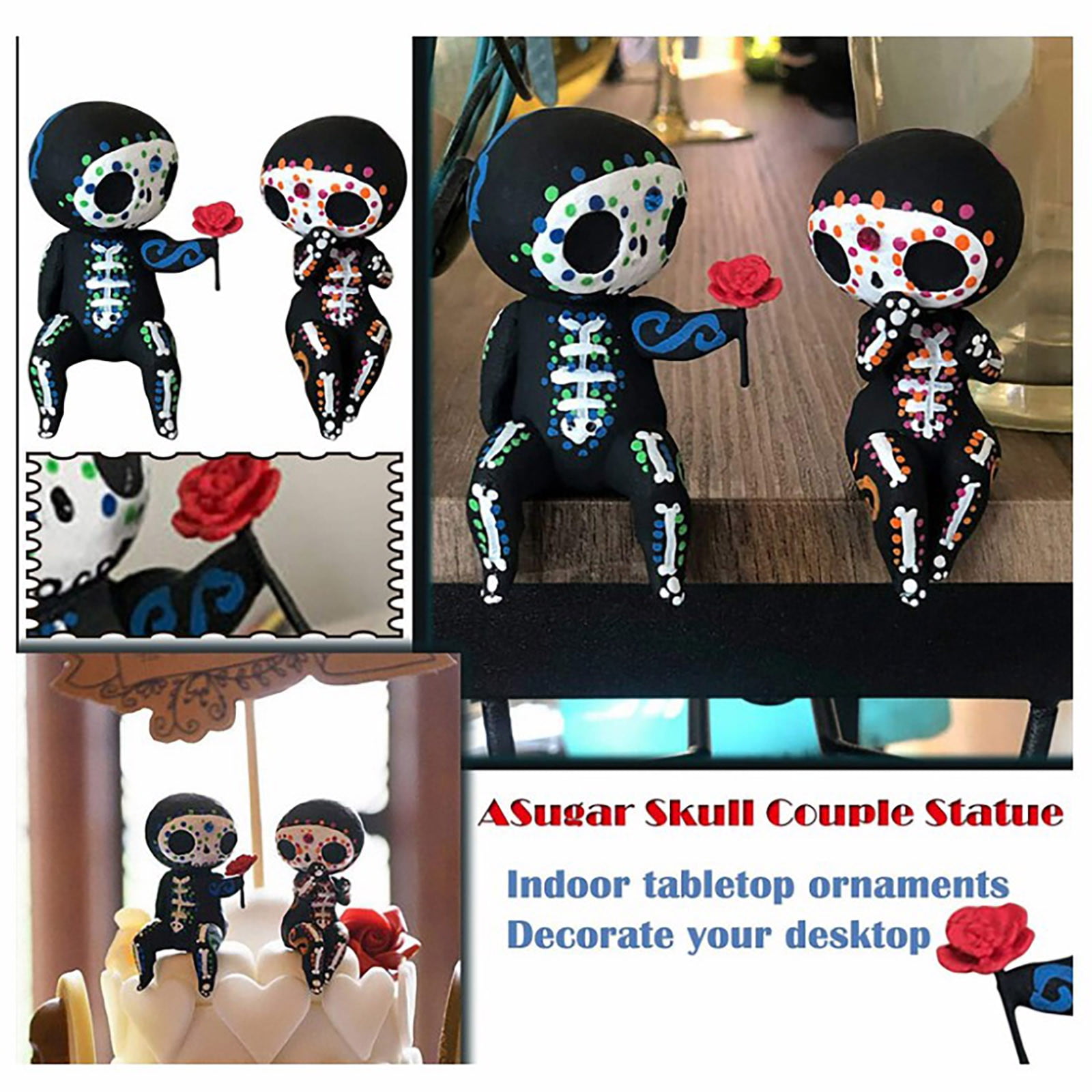 Click here for Vaidha Skull Coulp Figurine Statues Table Decor Ha... prices