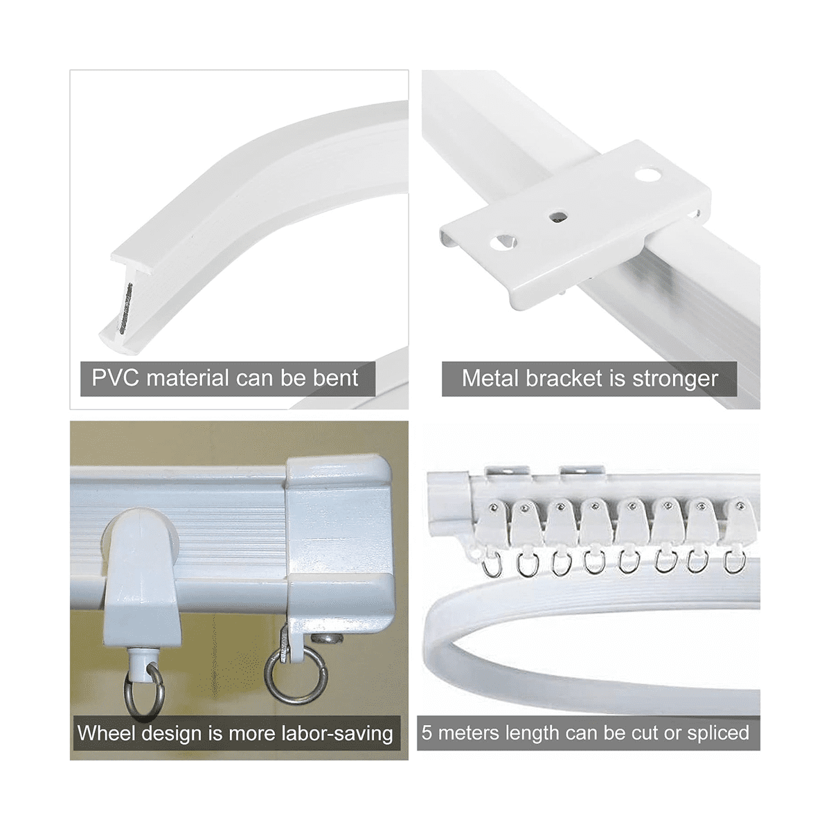 Click here for Unbranded 5 Metre Bendable Ceiling Curtain Rail  F... prices