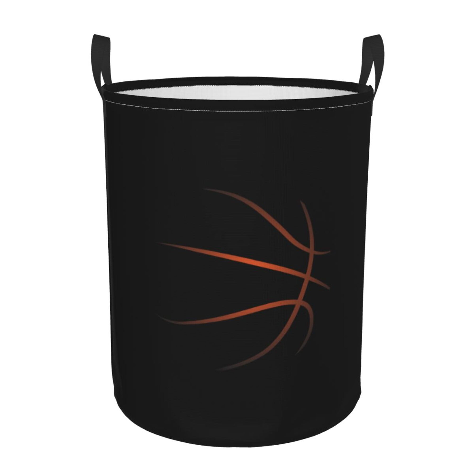 TEQUAN Waterproof Laundry Hampers, Basketball Ball Silhouette Pattern ...