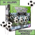 Soccer Ball Lollipops, Birthday Party Candy Favors, 24 Count Box, 10.16 ...
