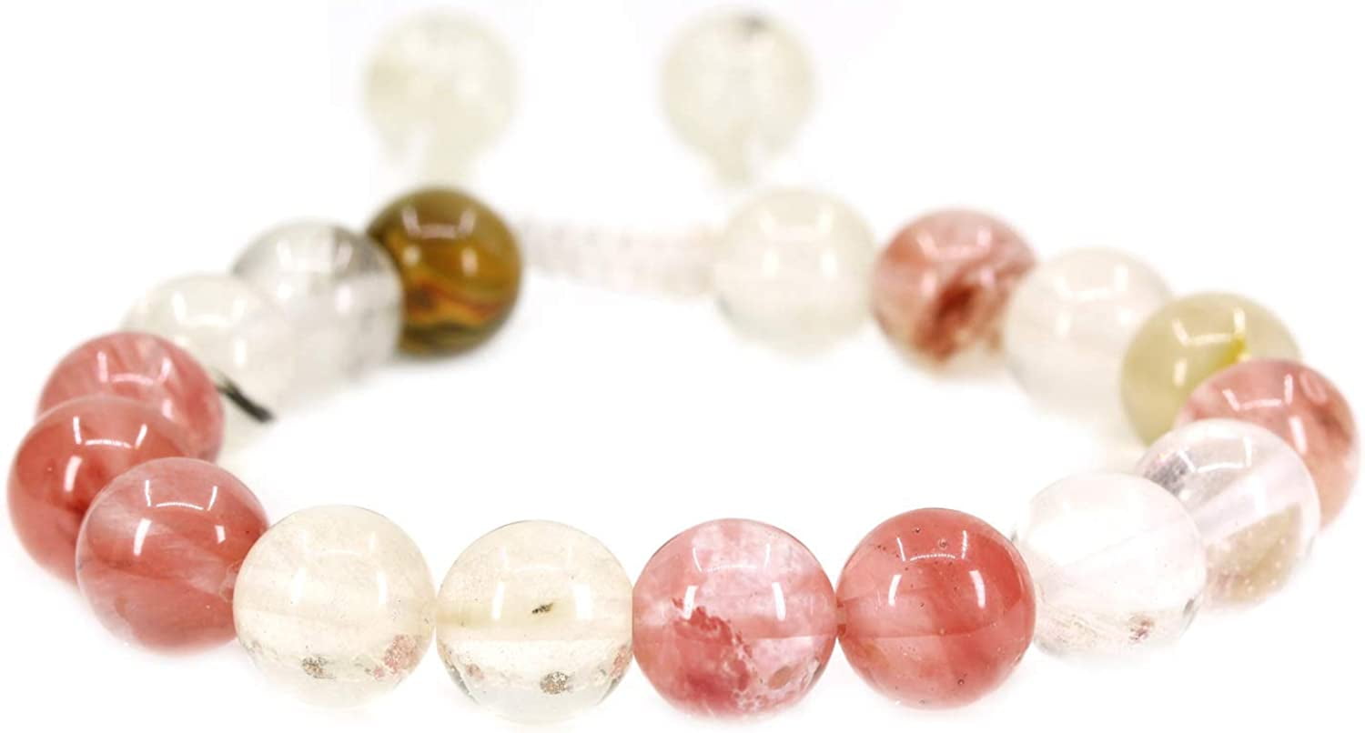 Angelstones Handmade Gemstone 10mm Synthetic Volcano Cherry Quartz ...