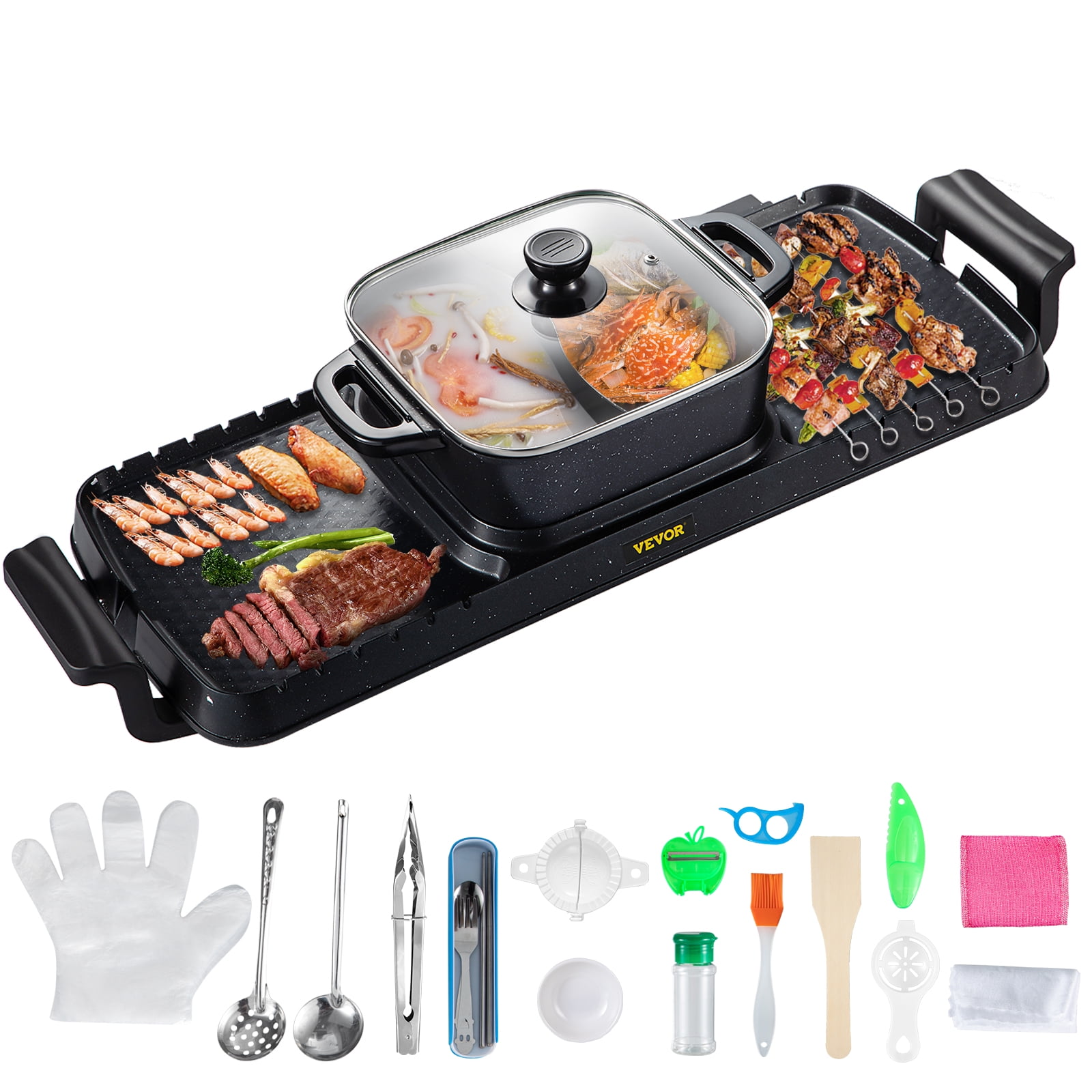 Click here for Vevor 2 In 1 Electric Grill And Hot Pot  2400w Bbq... prices