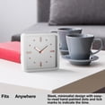 White Small Tabletop Clock Mid Century Modern for Office Mantle ...