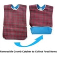 Large Waterproof Eating Bibs for Seniors, 3 Pack Adult Bibs with Crumb ...