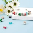 1 Box 100Pcs Glass European Beads Large Hole Beads with Brass Core ...