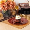60PCS Amber Disposable Plastic Plates Set - Clear Brown Heavy Duty ...