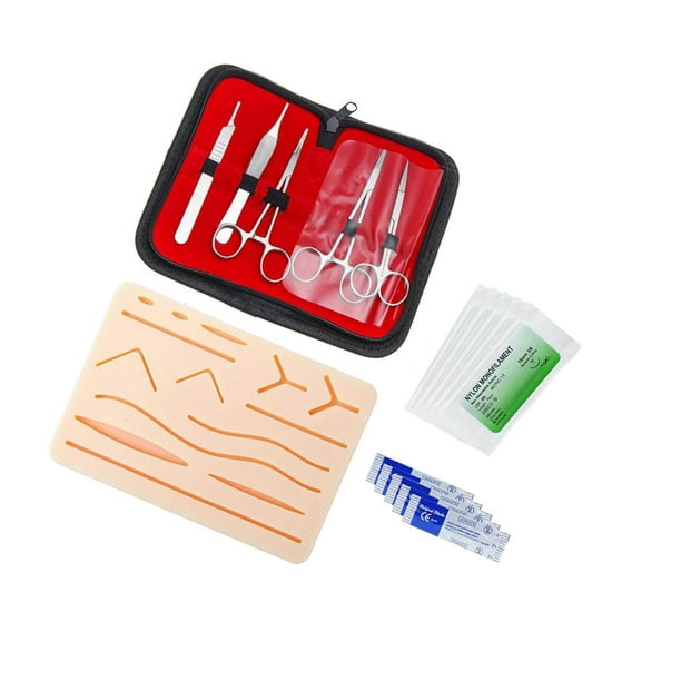 Suture Practice Kit Pre-Cut Wounds Pad for Practicing medics students ...
