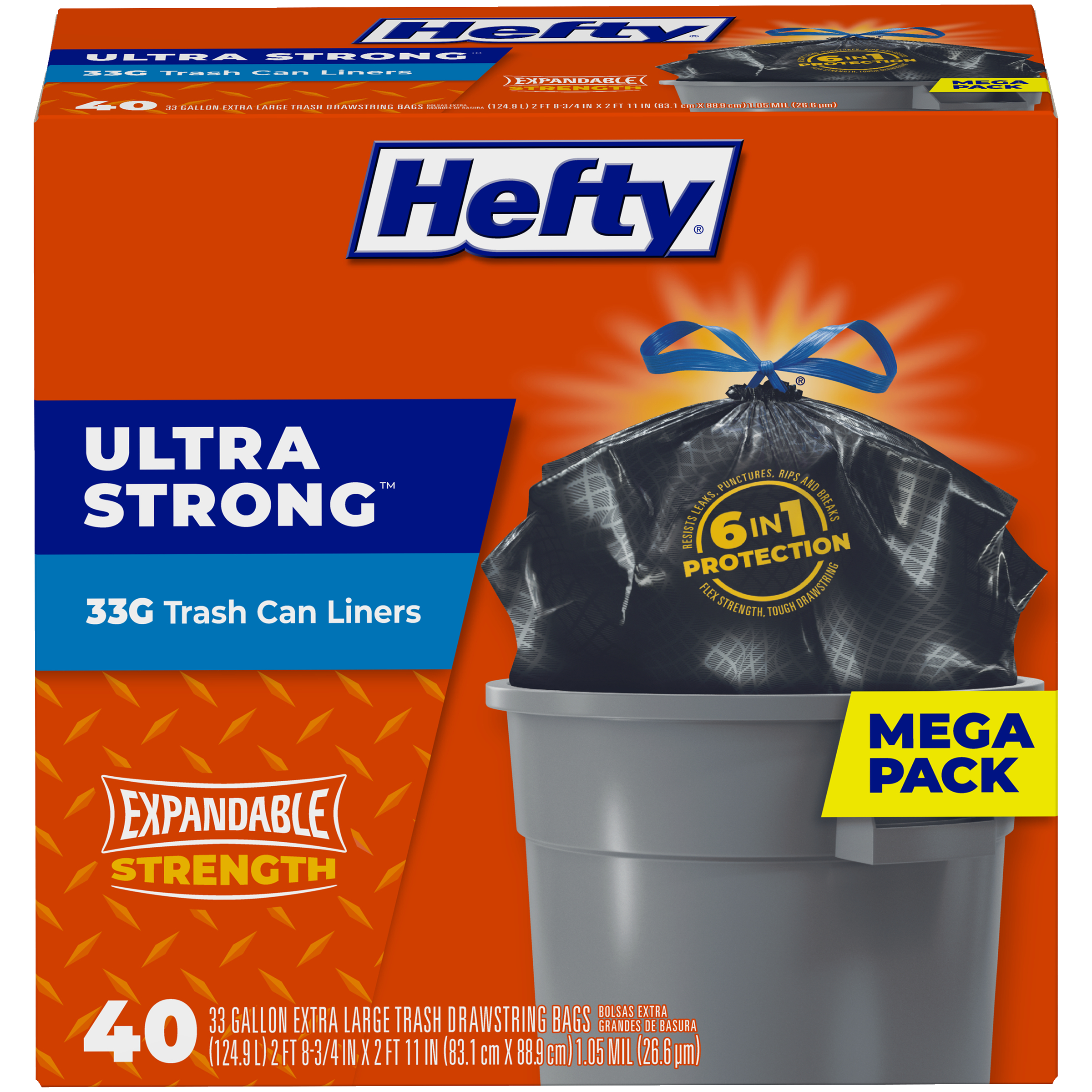 Buy Hefty Ultra Strong Multipurpose Large Trash Bags Black Unscented