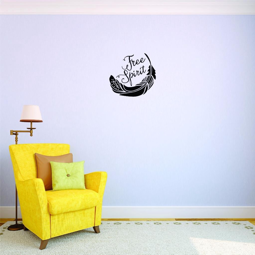 Custom Decals Free Spirit Wall Art Size: 12 X 12 Inches Color: Black ...