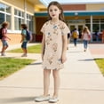 BZSMCE Short Sleeve dress Dress Casual Cotton Dresses-Flower Plain ...