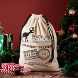 Joyfy Christmas Burlap Gift Bag 26" x 19", Extra Large Santa Sack with ...