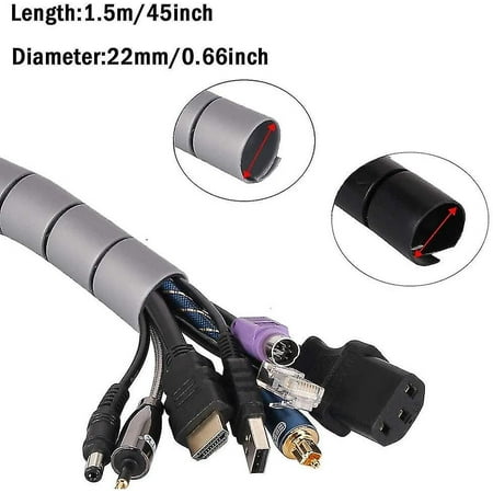 2 Pack Cable Management Flexible Cable Duct Cable Organizer Diy Flexib ...