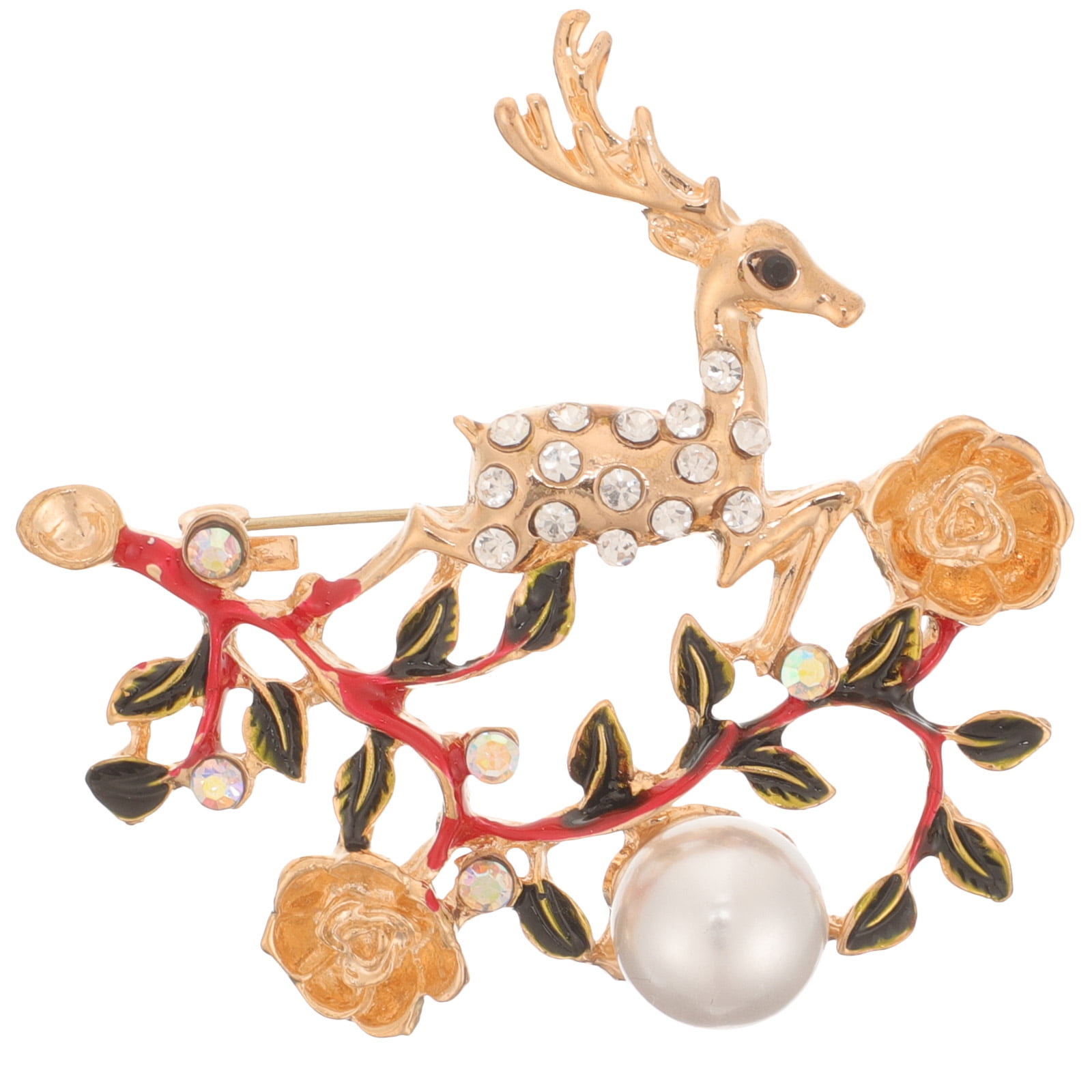 Click here for Ounona Christmas Brooch Pin Rhinestone Crystal Chr... prices