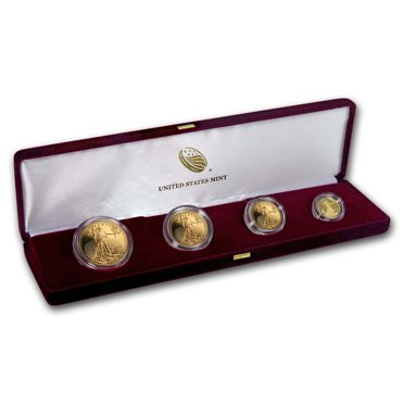 4-Coin American Gold Eagle Set BU (Random Year) - Walmart.com