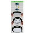 Commercial Electric 15 in. Matte Black Orbit LED Flush Mount Ceiling ...