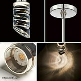 MOTINI 1-Light Cylinder Crystal Pendant Light in Silver Polished Nickel ...