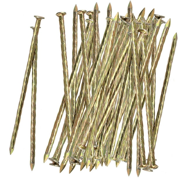 SEUNMUK 50 Pack 8 Inch Galvanized Spiral Edging Spike, 20cm Garden ...