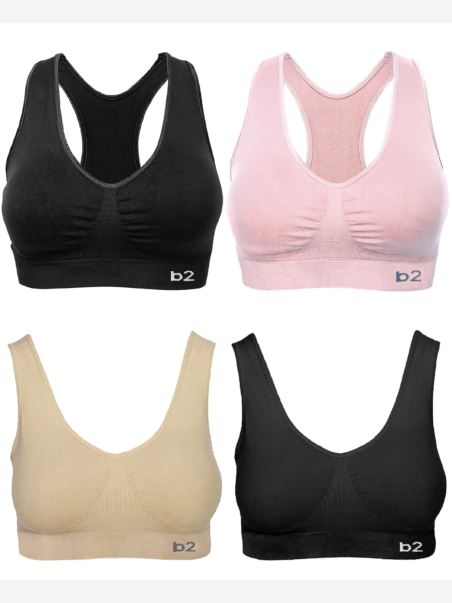 B2BODY Women's Sports Bras Yoga Lounge Wireless Bra Small to 2X Sizes ...