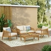 Better Homes & Gardens Bellamy 5 Piece Outdoor Chat Set with Firepit - Walmart.com