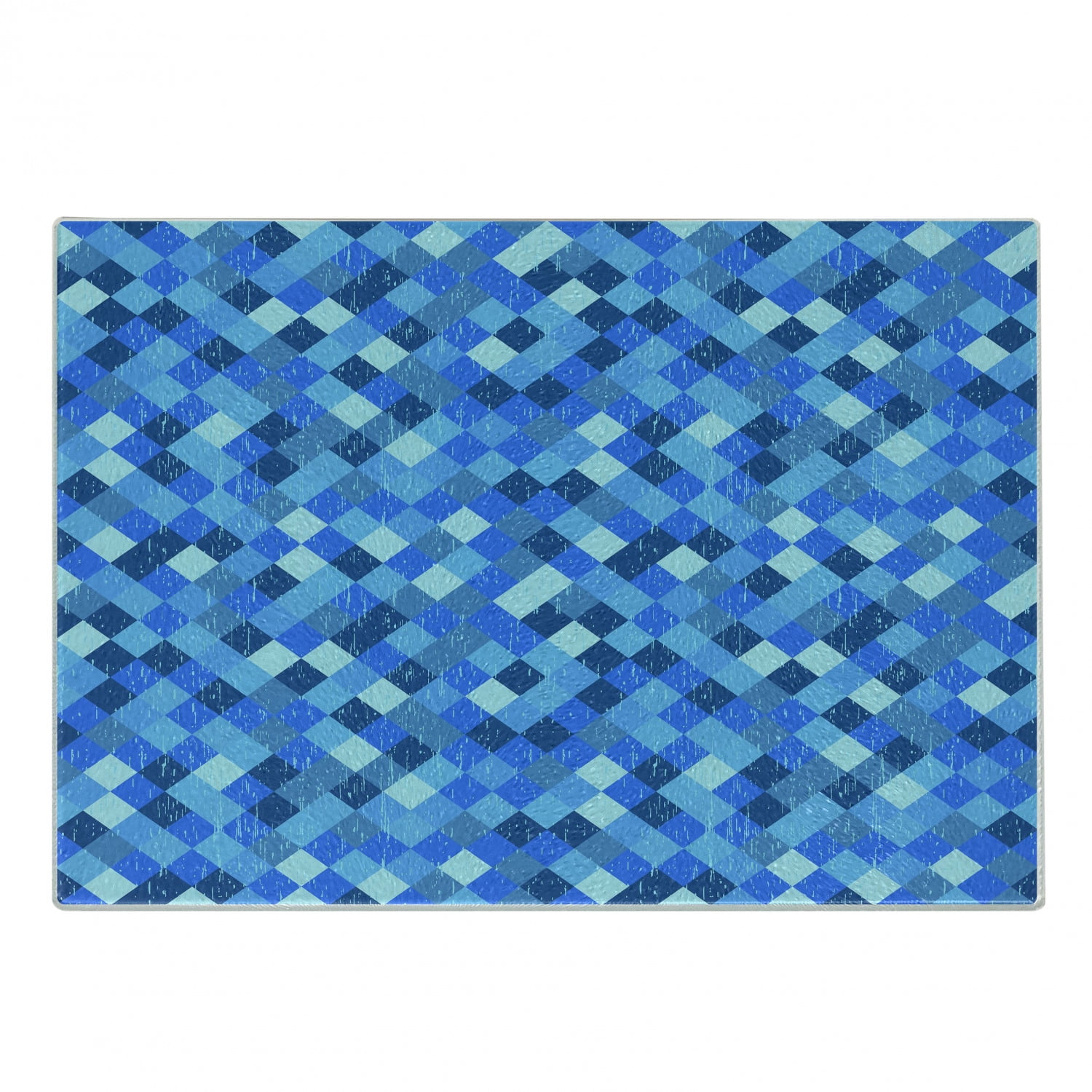 Blue Cutting Board, Abstract Geometrical Hexagonal Squared Shapes Image ...