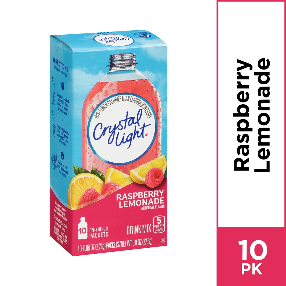 Crystal Light Raspberry Lemonade On-The-Go Powdered Drink Mix, 10 ct ...