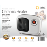 Soleil Electric Personal Ceramic Mini Heater 250W Indoor White MH-08W ...
