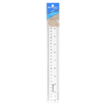 Clear Flexible Acrylic Ruler, Standard/metric, 12" Long, Clear | Bundle ...
