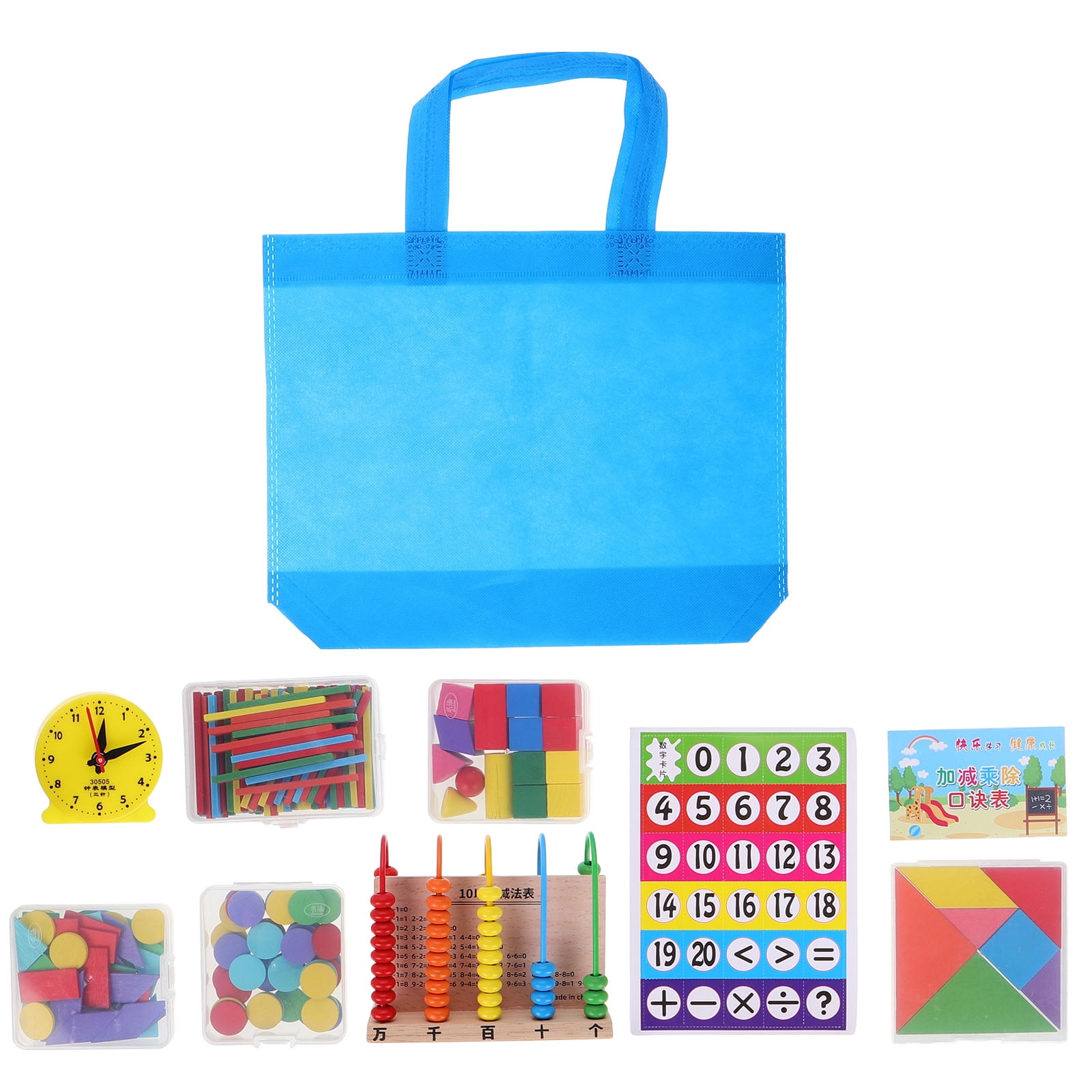 HOOWIFFY Fraction Manipulatives Multi-colored Plastic Problem Solving ...