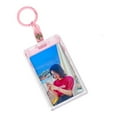 Neon Transparent Acrylic ID Card Holder with Keychain for Office Driver ...
